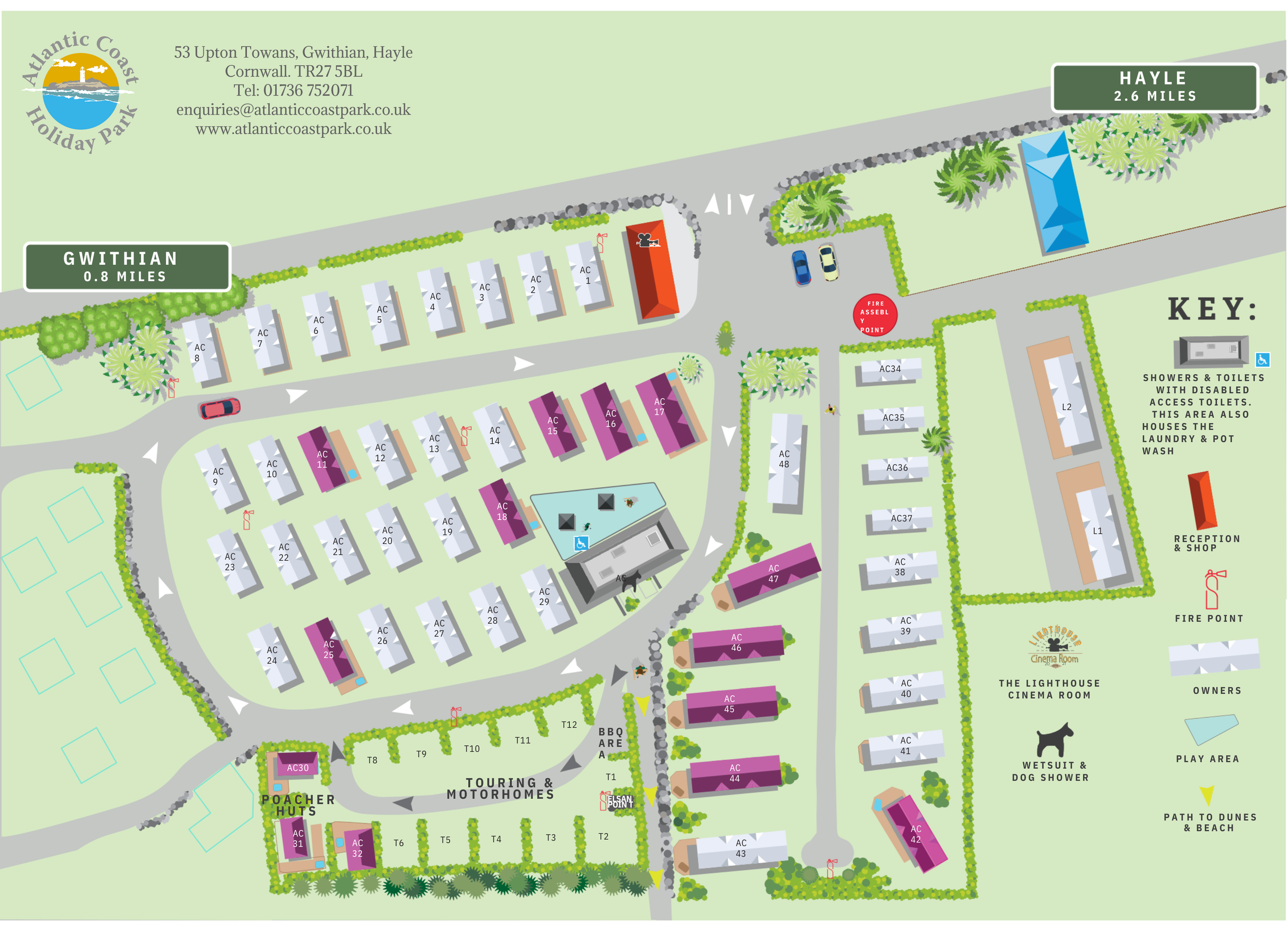 Holiday Park Map | Atlantic Coast Holiday Park